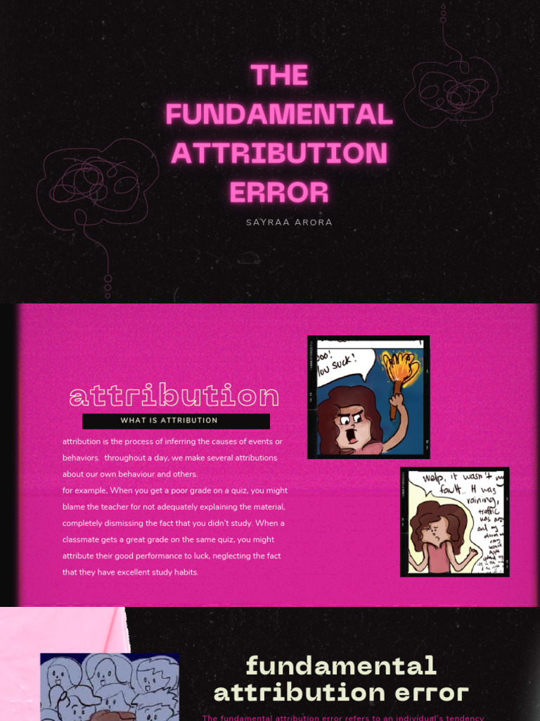 Fundamental Attribution Error | PDF | Self-Improvement | Wellness
