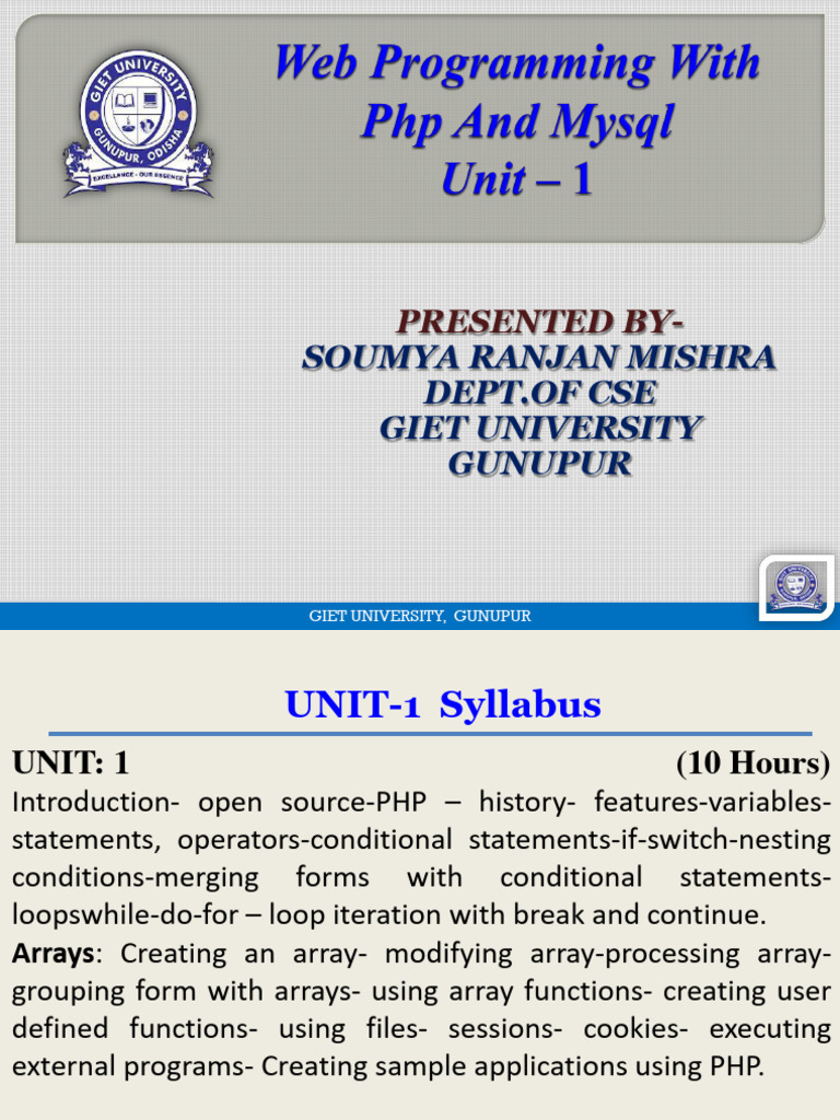 WPPM Unit-1 | PDF | Php | Http Cookie