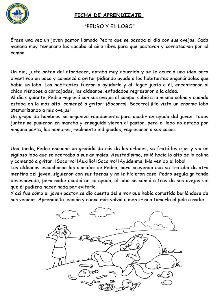 La historia de Pedro y el lobo | PDF