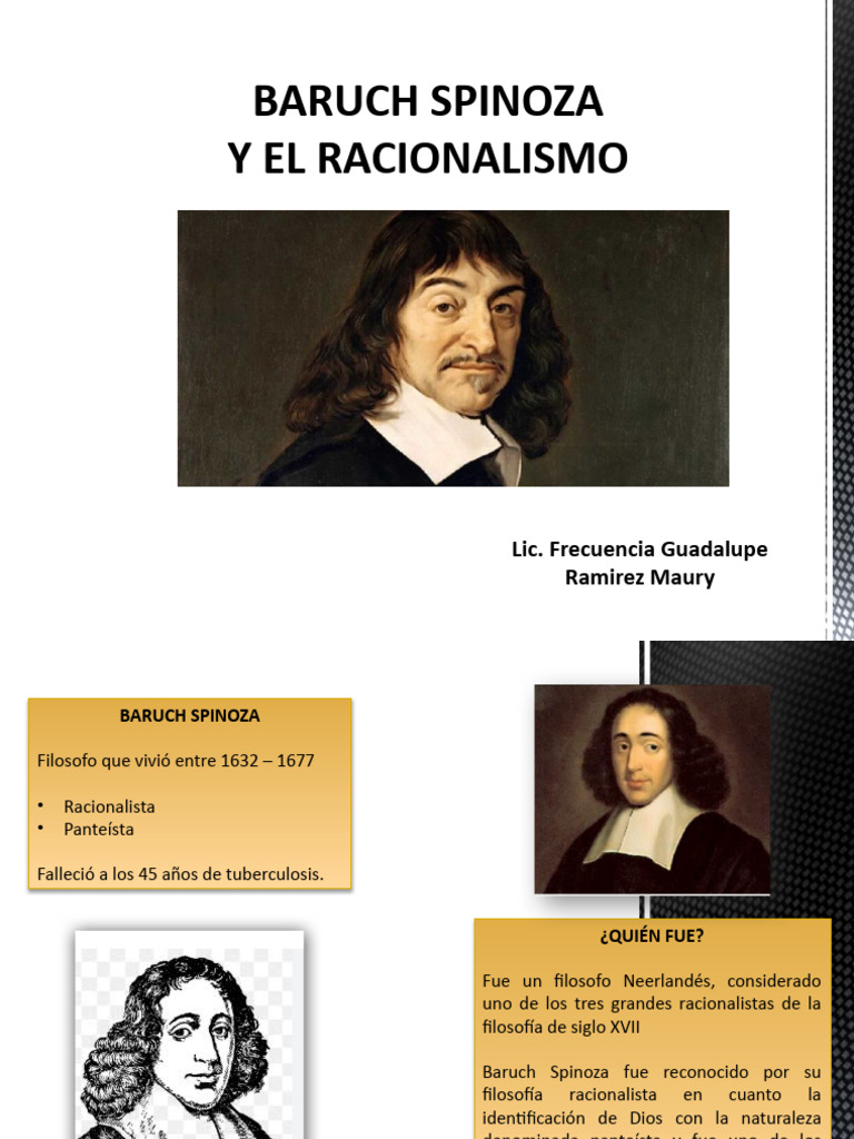 Baruch Spinoza: Racionalismo y Panteísmo | PDF | Baruch Spinoza | René Descartes