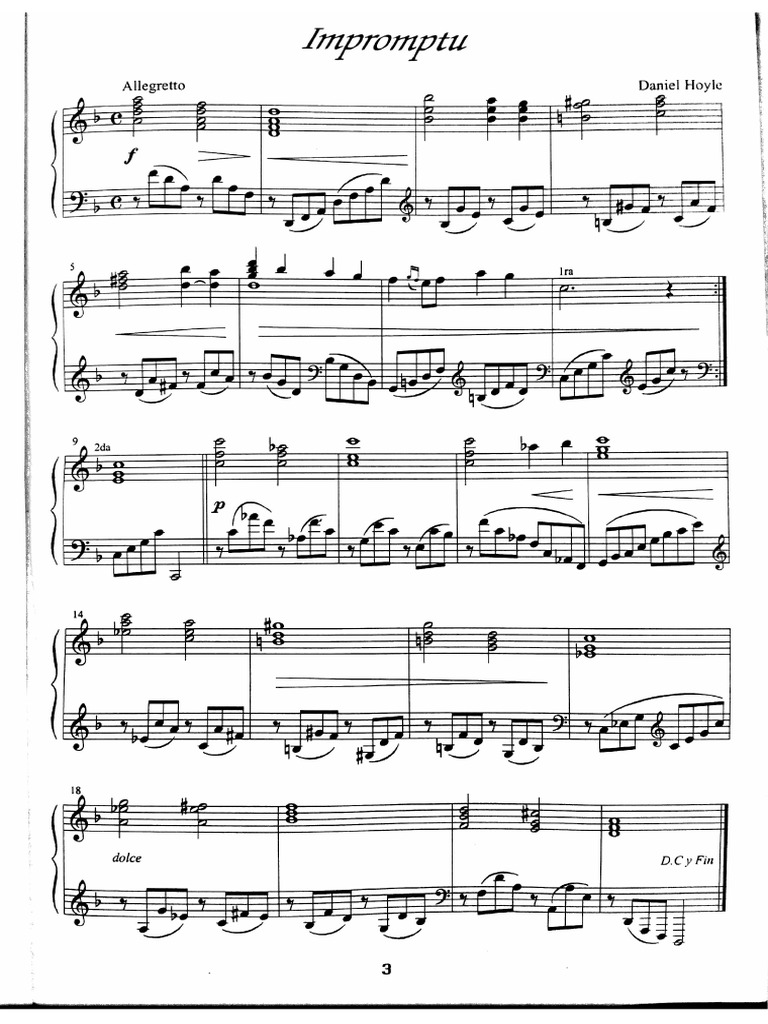 Daniel Hoyle Piano y Duet | PDF