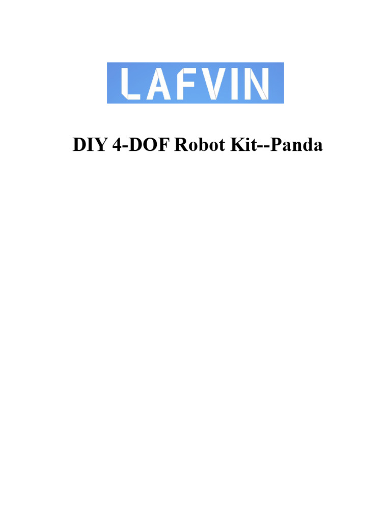 Diy 4 Dof Robot Kit Pdf Installation Computer Programs Arduino 6660