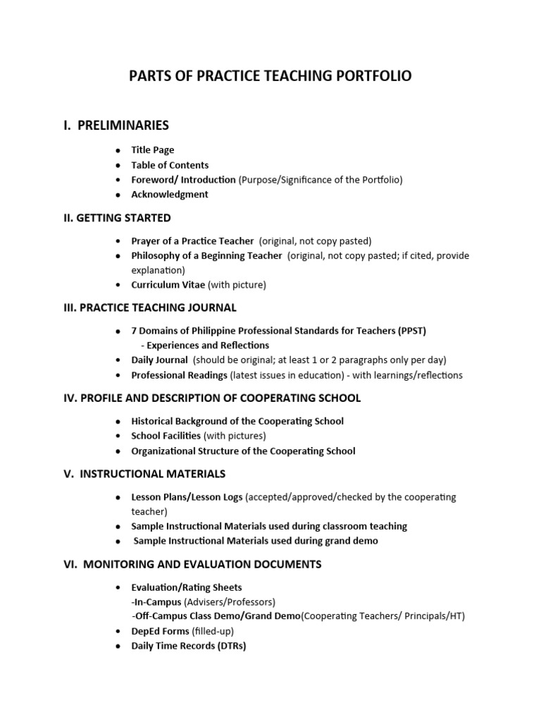 Parts of Educ 11 Portfolio | PDF