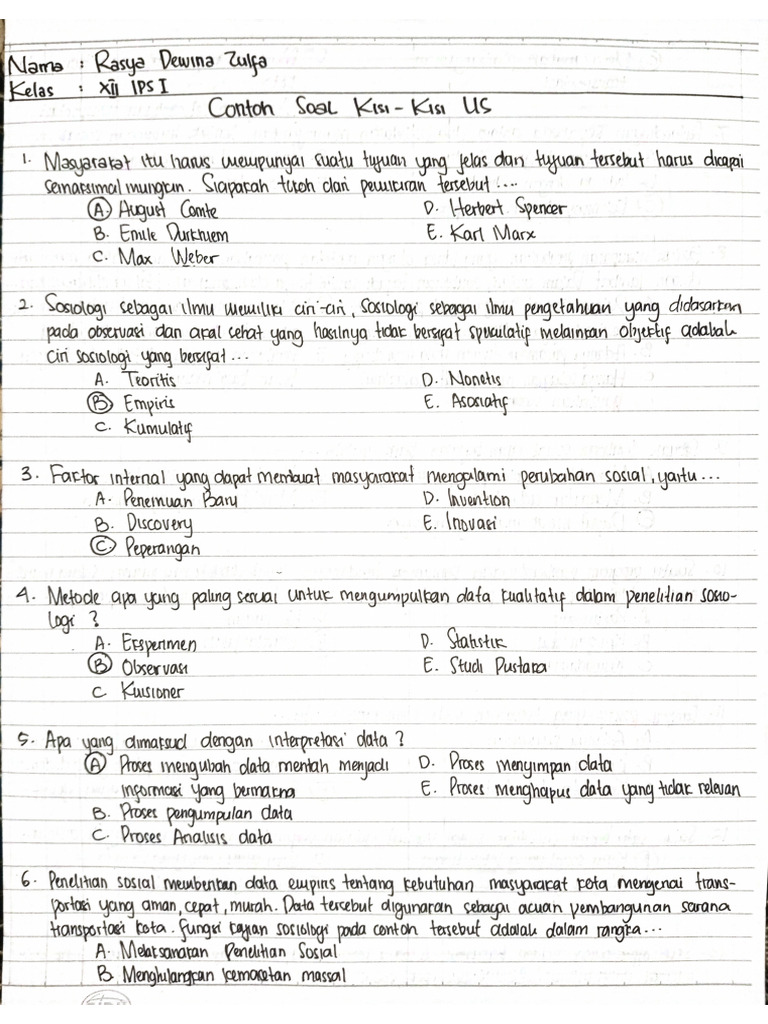 Rasya Dewina Zulfa - XII IPS 1 | PDF