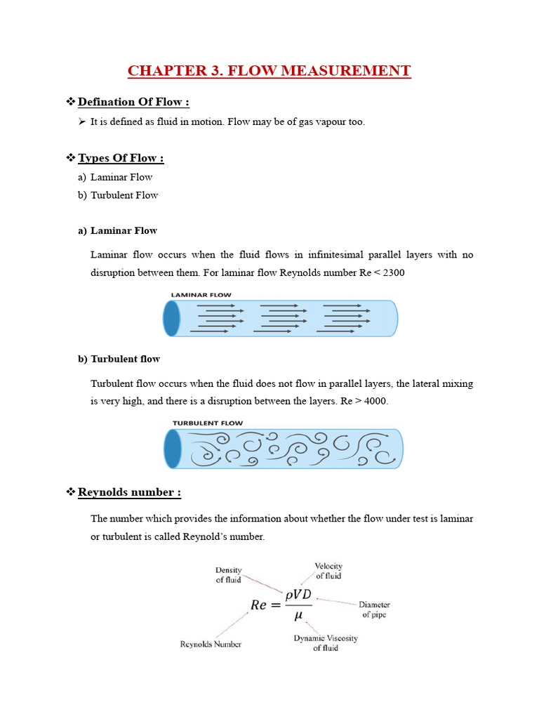 Chapter 3. Flow Measurement | PDF | Flow Measurement | Buoyancy