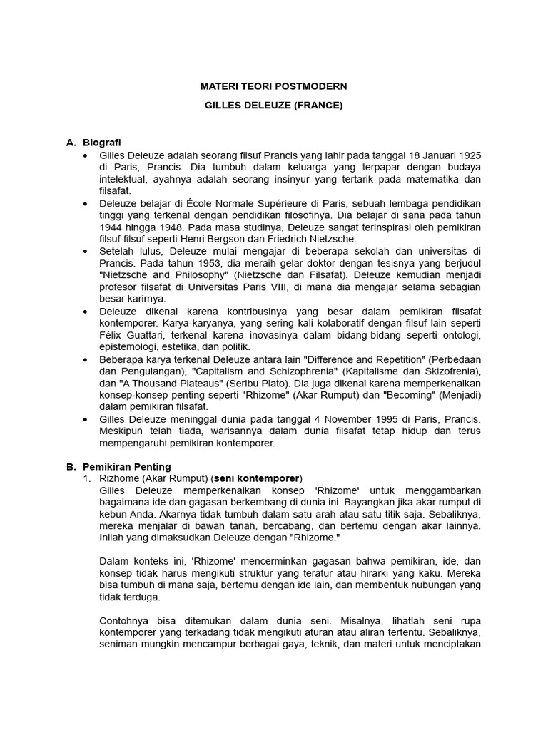 Materi Teori Postmodern | PDF