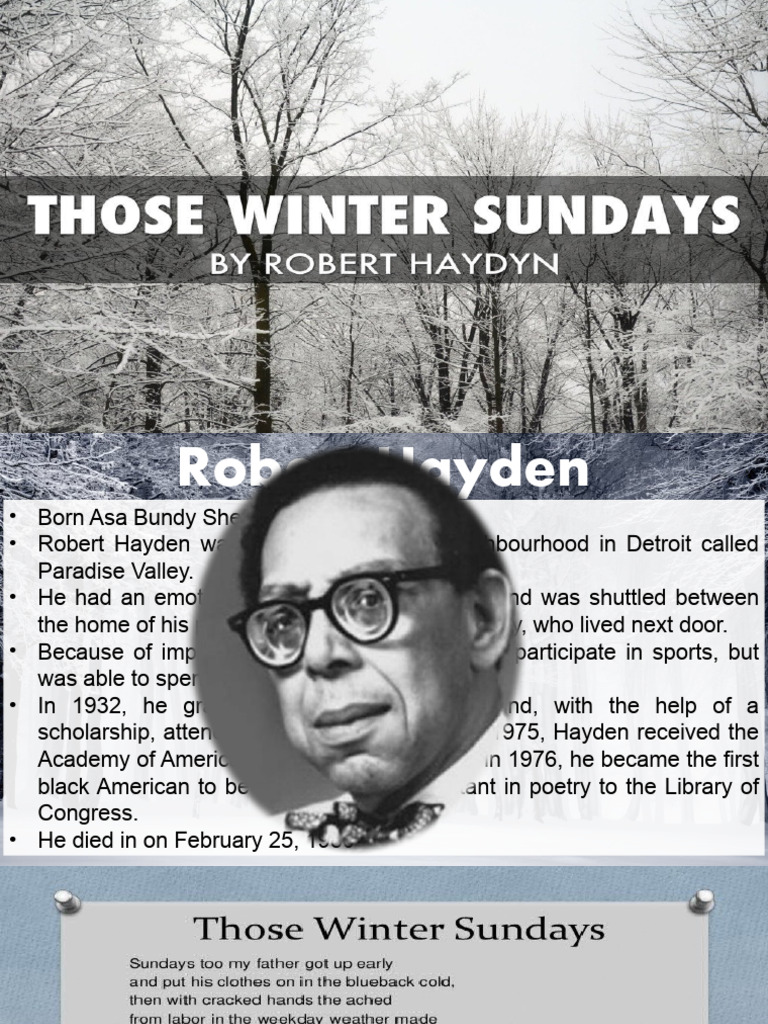 Those Winter Sundays | PDF | General Fiction