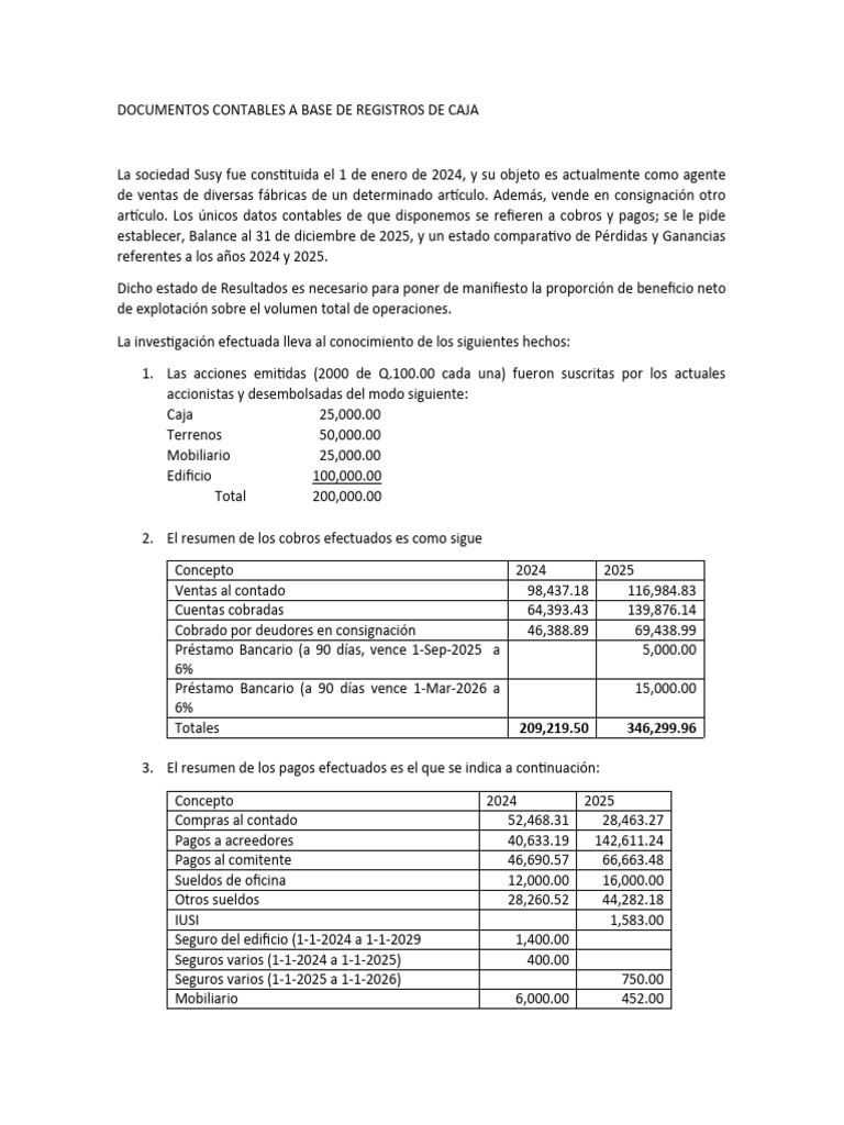 Ejercicio 10 Documentos Contables A Base de Registros de Caja | PDF | Contabilidad | Economias