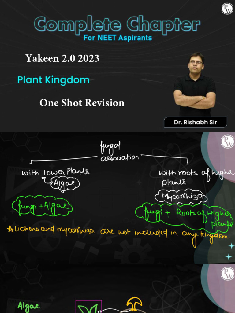 Plant Kingdom (One Shot) - Class Notes - Yakeen 2.0 2023 VP Stars | PDF