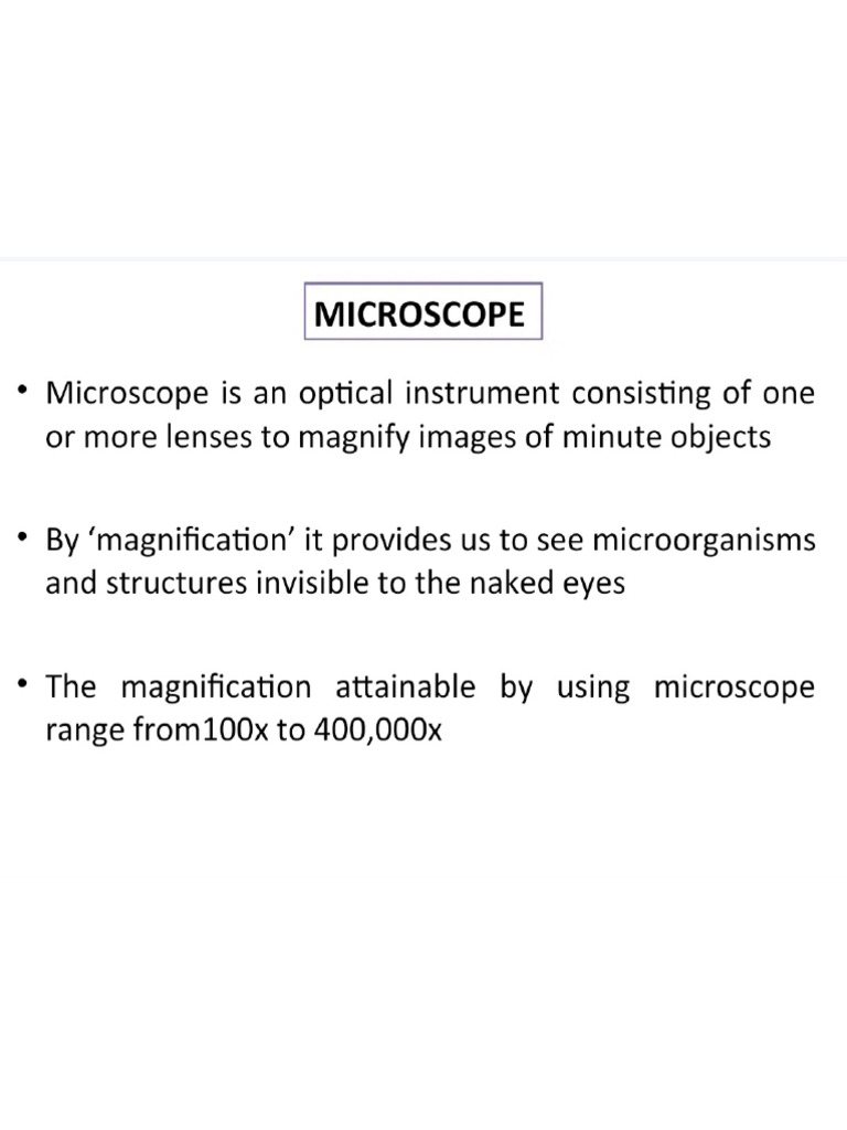 Microscopy Principles and Types | PDF