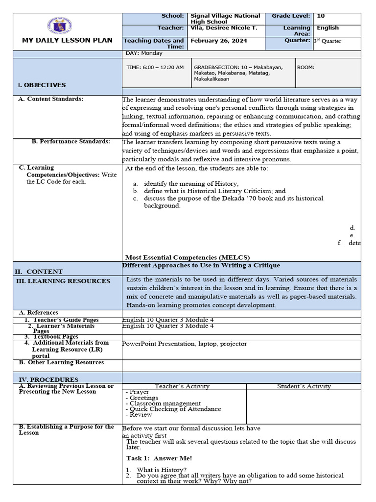 Historical Approach | PDF | Learning | Teachers