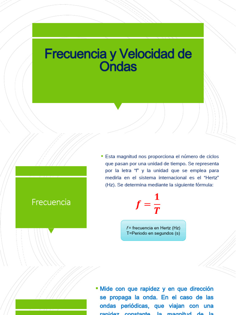 Clase 12 Frecuencia y velocidad de onda | PDF | Frecuencia | Longitud de onda