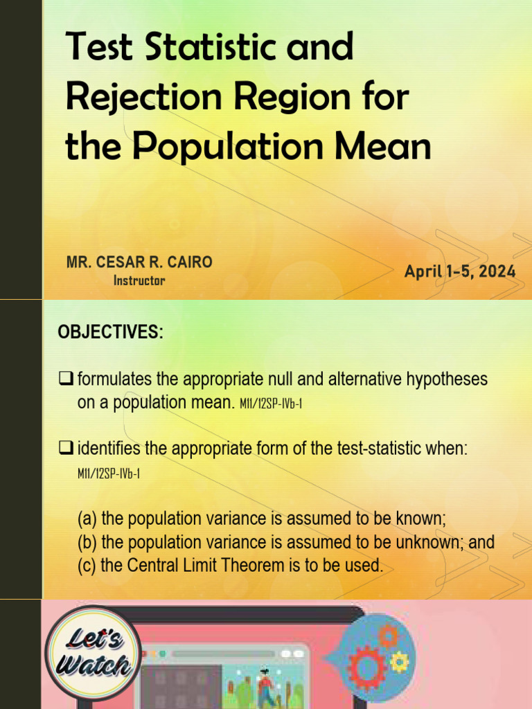 Sp Q4 Module 2 Pdf Hypothesis Statistical Significance