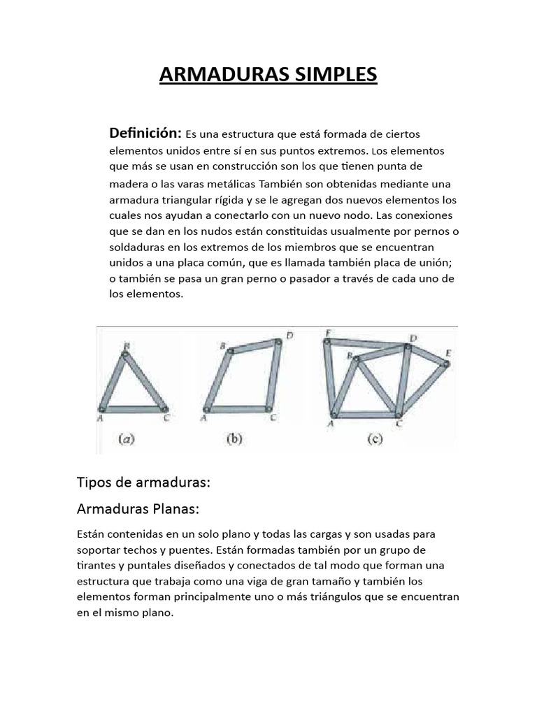 Armaduras Simples | PDF | Ciencia y matemática