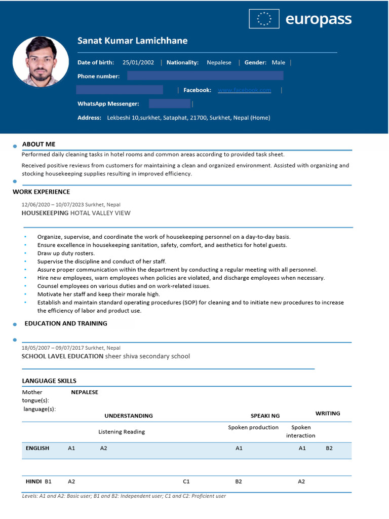 Santosh K. Lamichane CV | PDF | Housekeeping | Human Communication