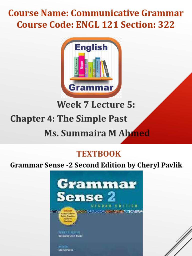 Lecture 5 Week 7 ENGL 121 Communicative Grammar PDF | PDF | Linguistic ...