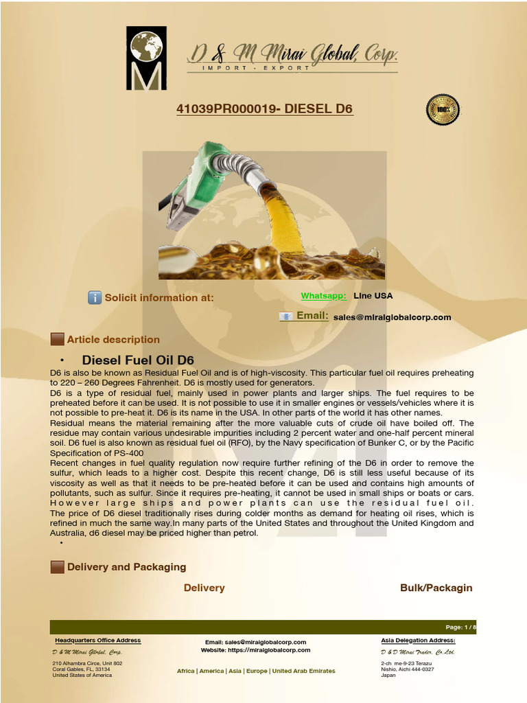 Fuel Diesel d6 | PDF | Fuel Oil | Fuels