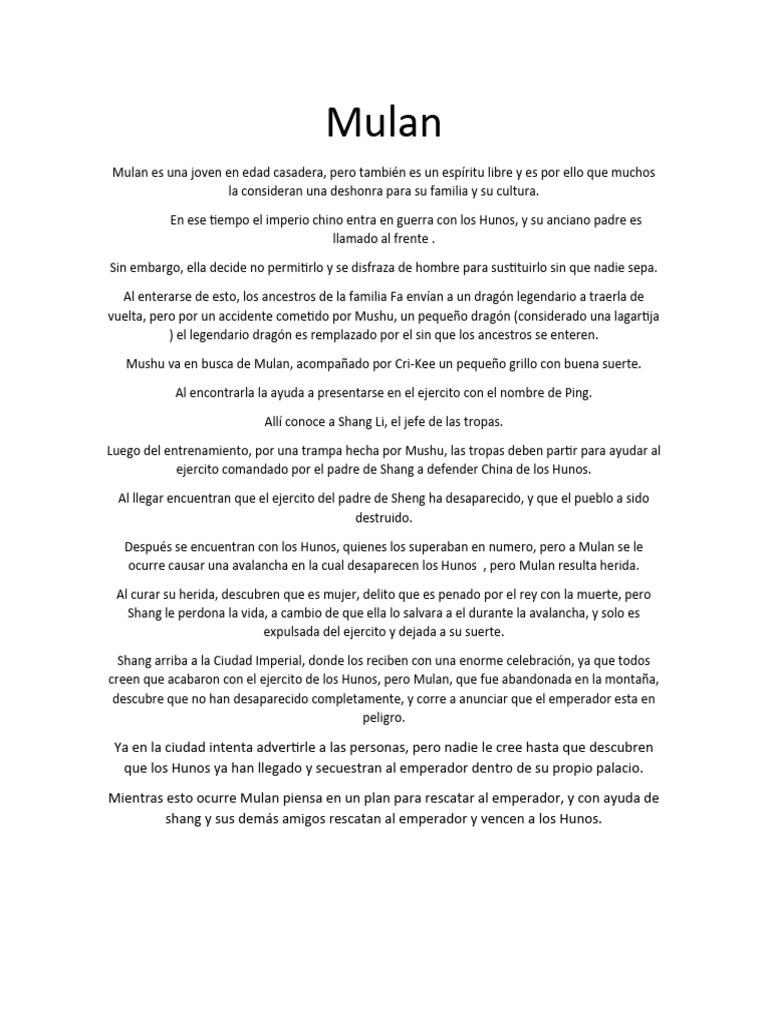 Mulan | PDF