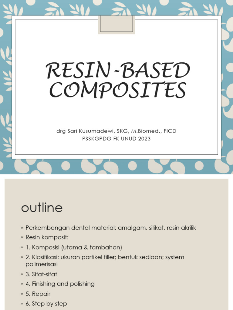 Resin-Based Composite - 2023 | PDF