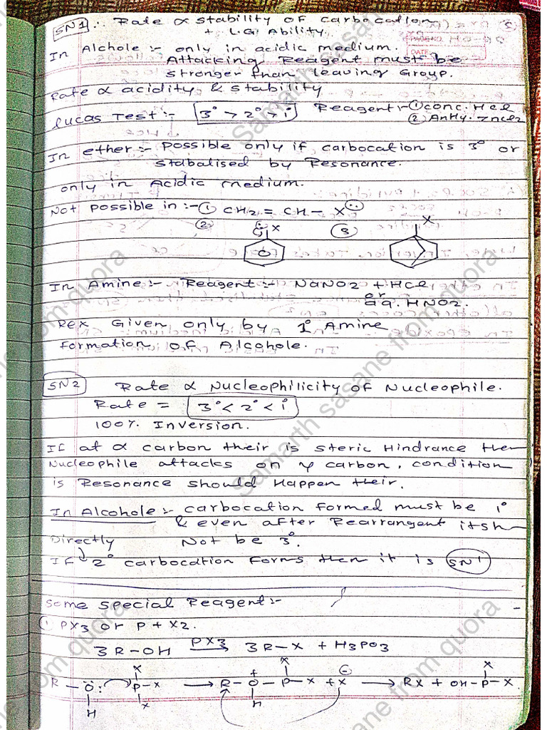 Reaction Mechanism Short Notes | PDF