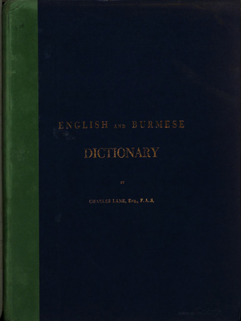 English-Burmese Dictionary Guide | PDF | Verb | Part Of Speech