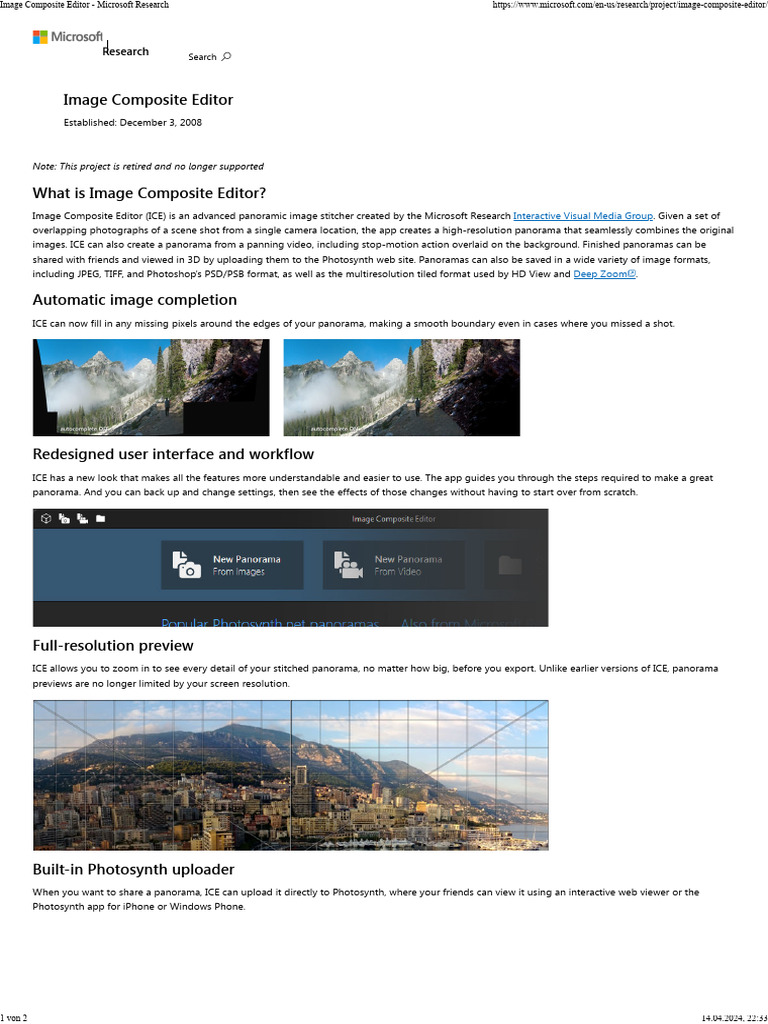Image Composite Editor - Microsoft Research | PDF | Adobe Photoshop | Computing