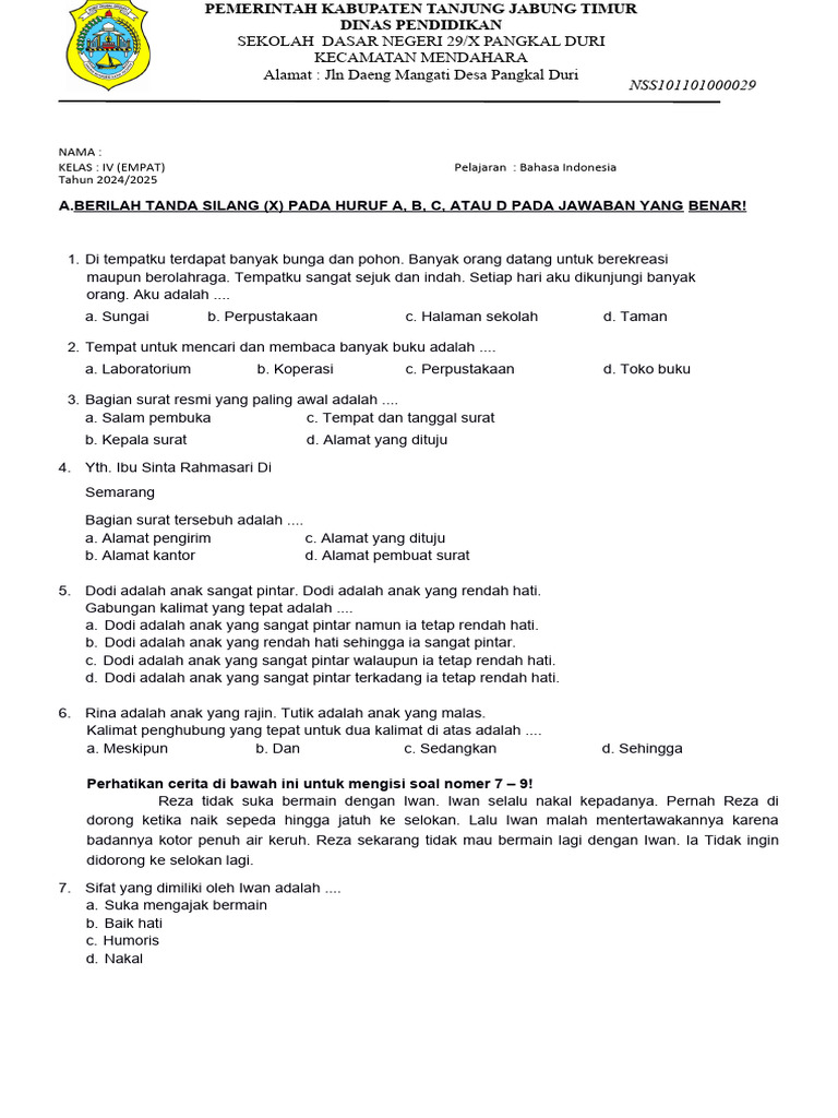 Uas Bindo Iv | PDF | Seni & Disiplin Bahasa