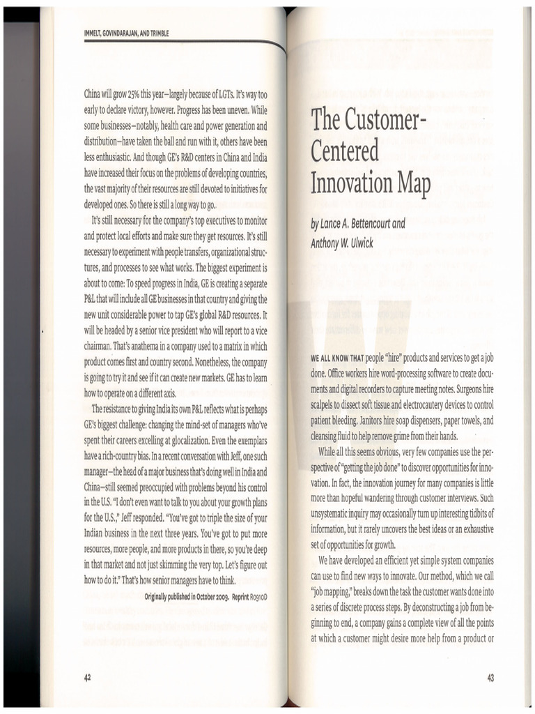 The Customer Centered Innovation Map - HBR | PDF