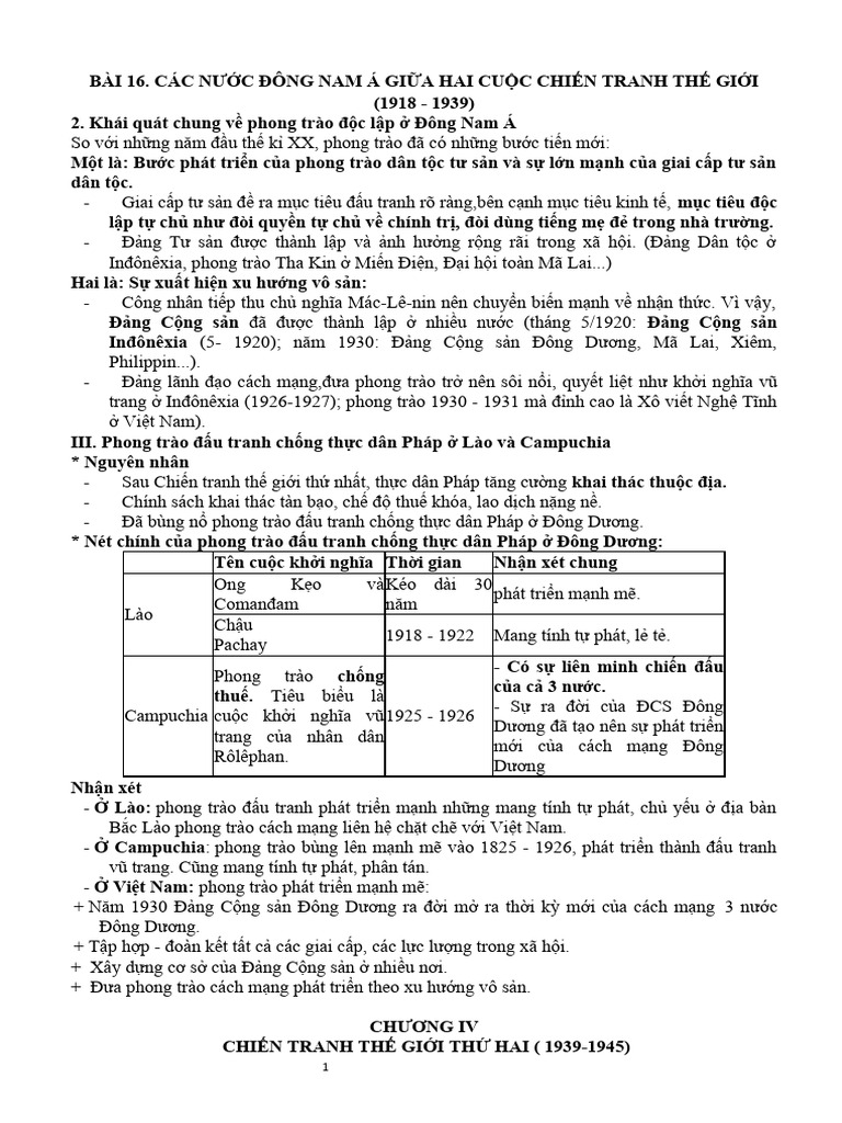Bài 16,17 k11 | PDF