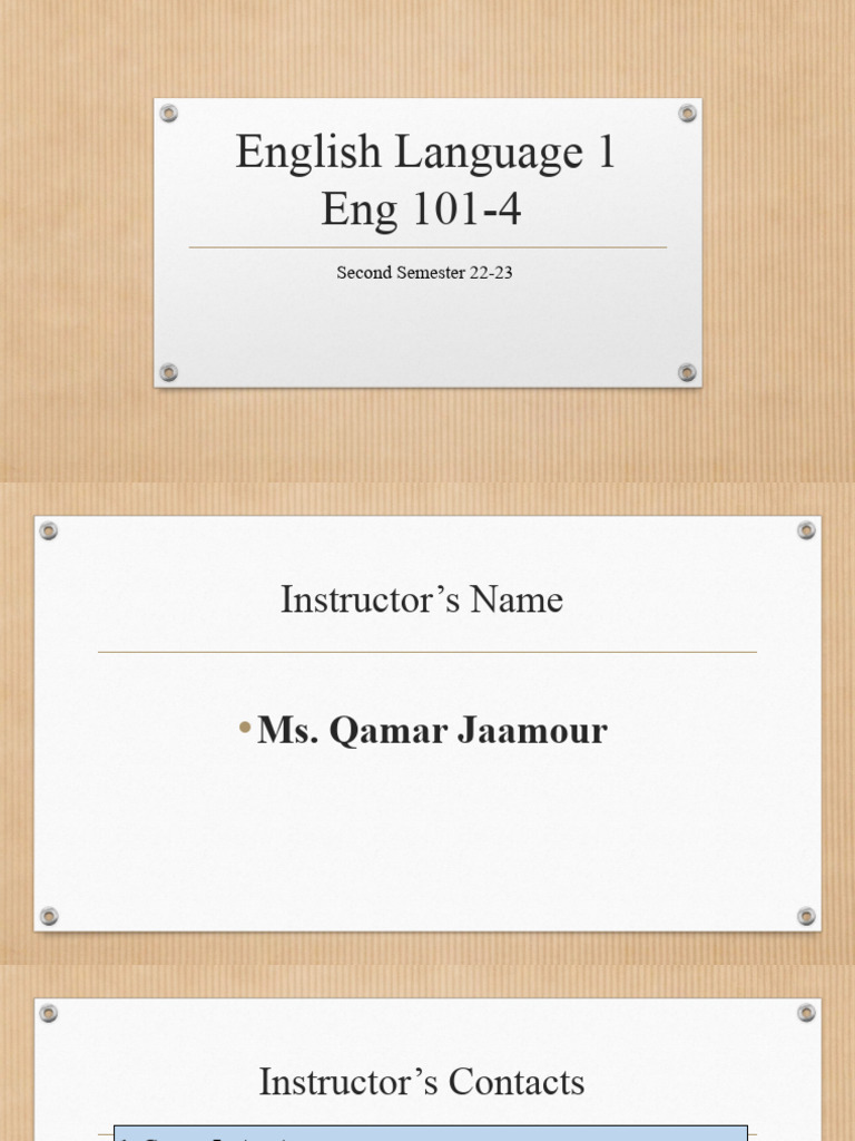 English Language 1 Introduction 2 | PDF