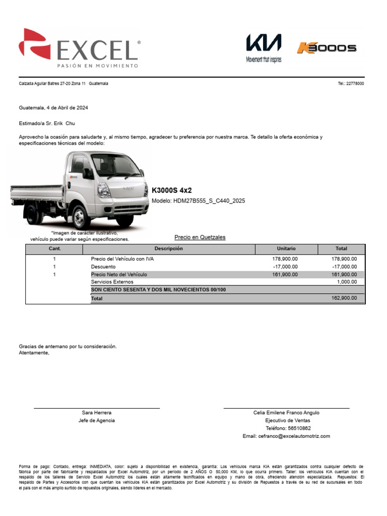 COTIZACIÓN | PDF | Vehículos con tracción trasera | Coche