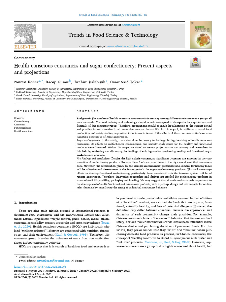(2022) Health Conscious Consumers and Sugar Confectionery Present ...