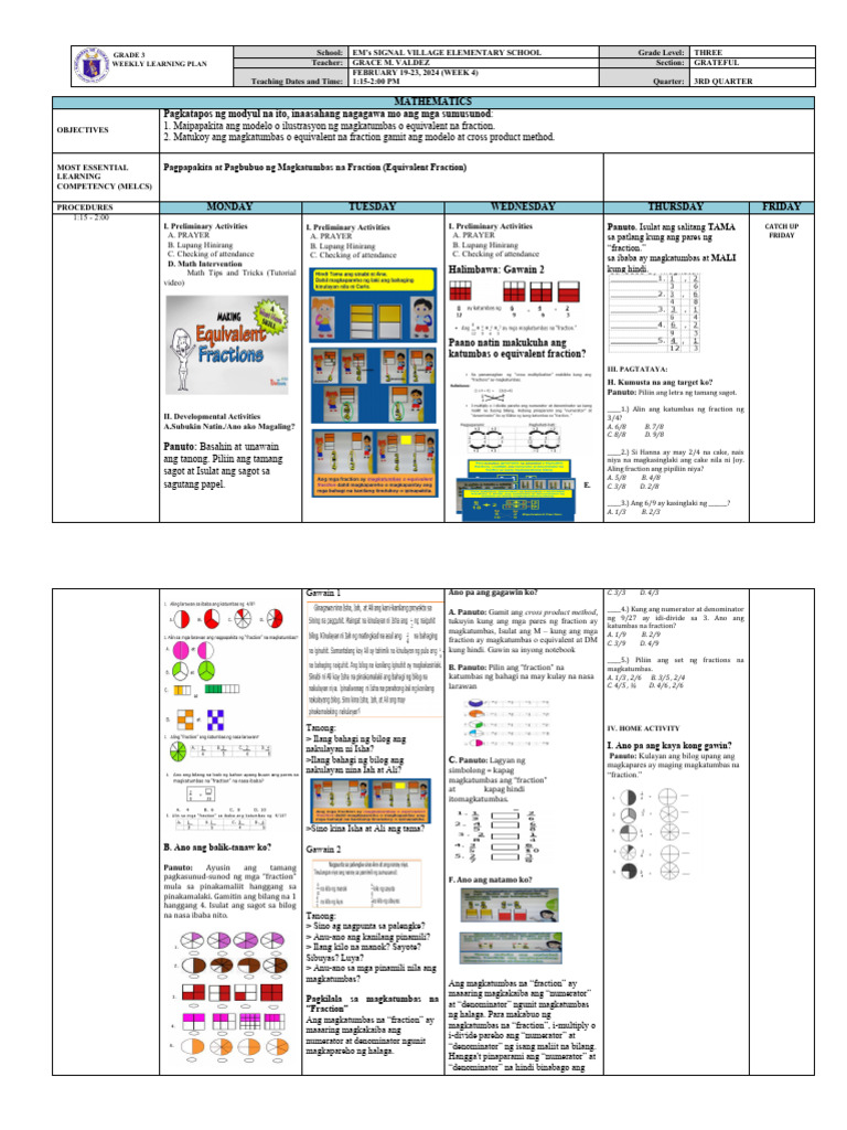 Math 3 WLP Week 4 q3 | PDF