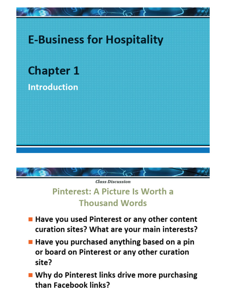 E Businessforhospitality Chapter1 | PDF | E Commerce | Internet