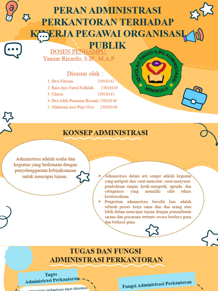 Peran Administrasi dalam Kinerja Pegawai | PDF
