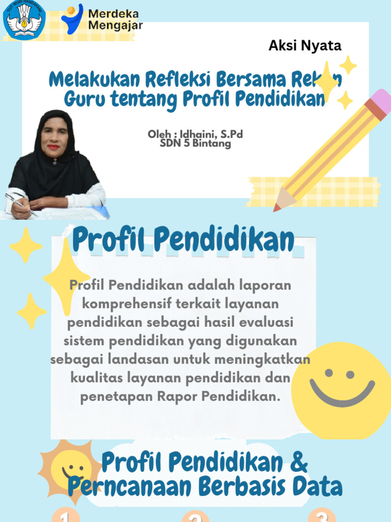 Refleksi Bersama Rekan Guru Tentang Profil Pendidikan | PDF