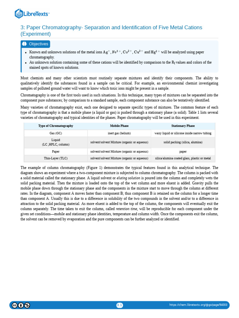 03 Paper Chromatography - Separation and Identification of Five Metal ...