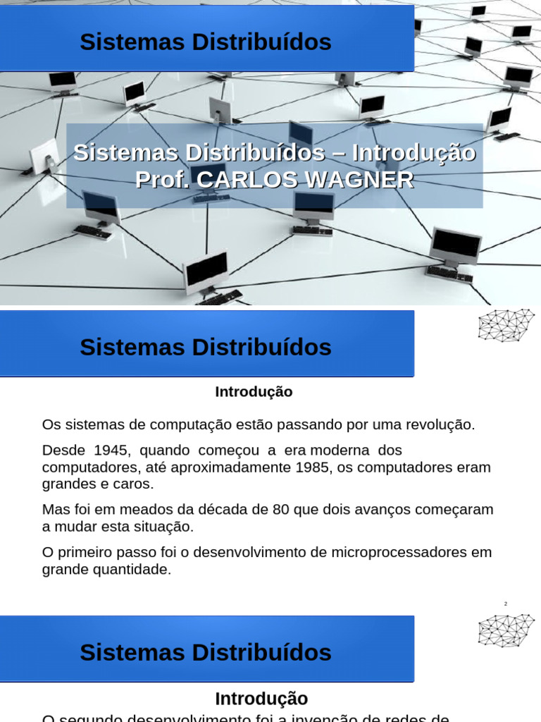 SD 01 | PDF | Sistema de processamento distribuído | Rede de computadores