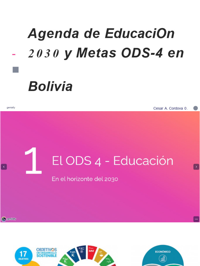 Exposicion - ODS4 en Bolivia-1 | PDF