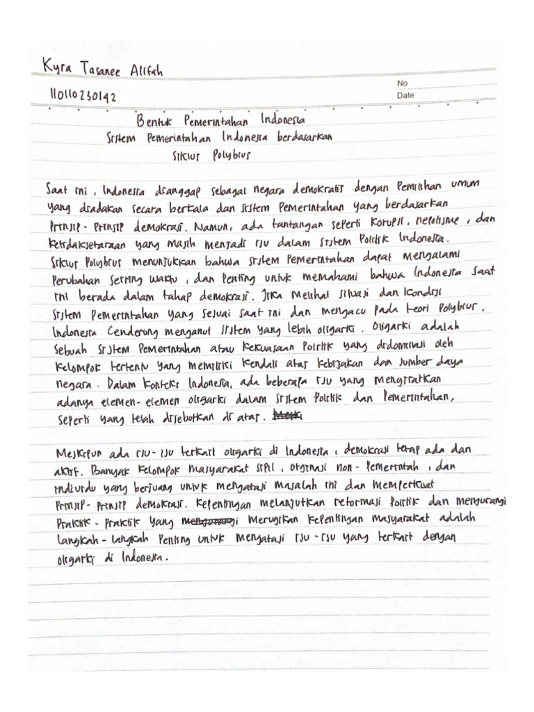 Ilmu Negara - Kyra Tasanee - 230142 | PDF