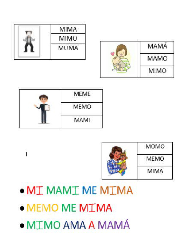 Ficha #1 Lectura Con M | PDF