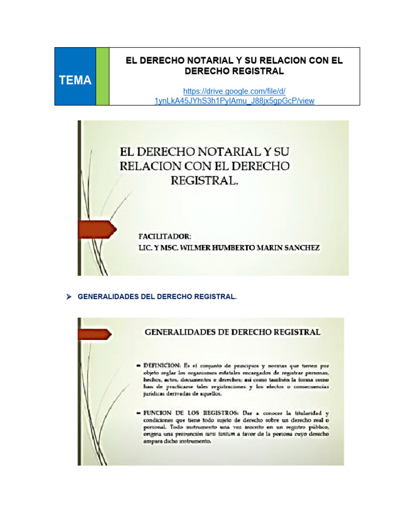 Derecho Notarial y Registral | PDF