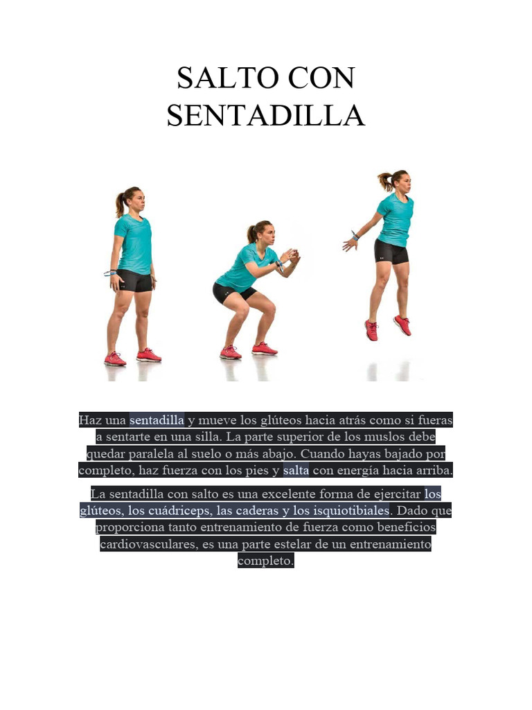 Sentadilla con Salto: Guía Rápida | PDF