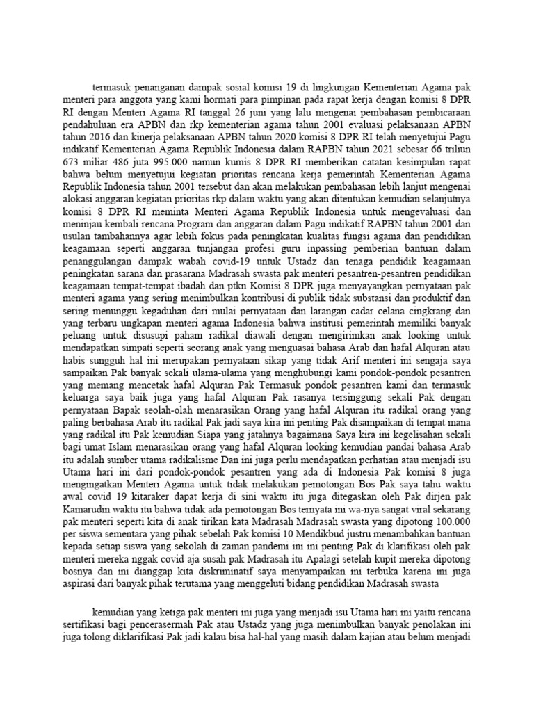 Fahrurroji Rapat Denag DPR | PDF