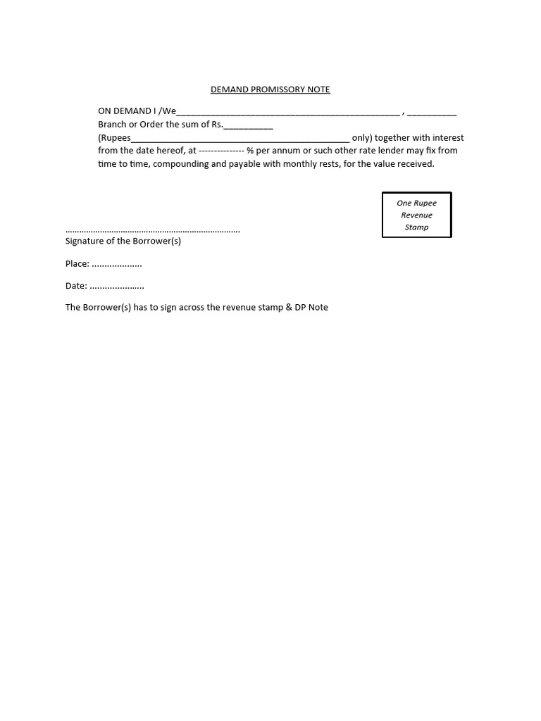 Demand Promissory Note | PDF