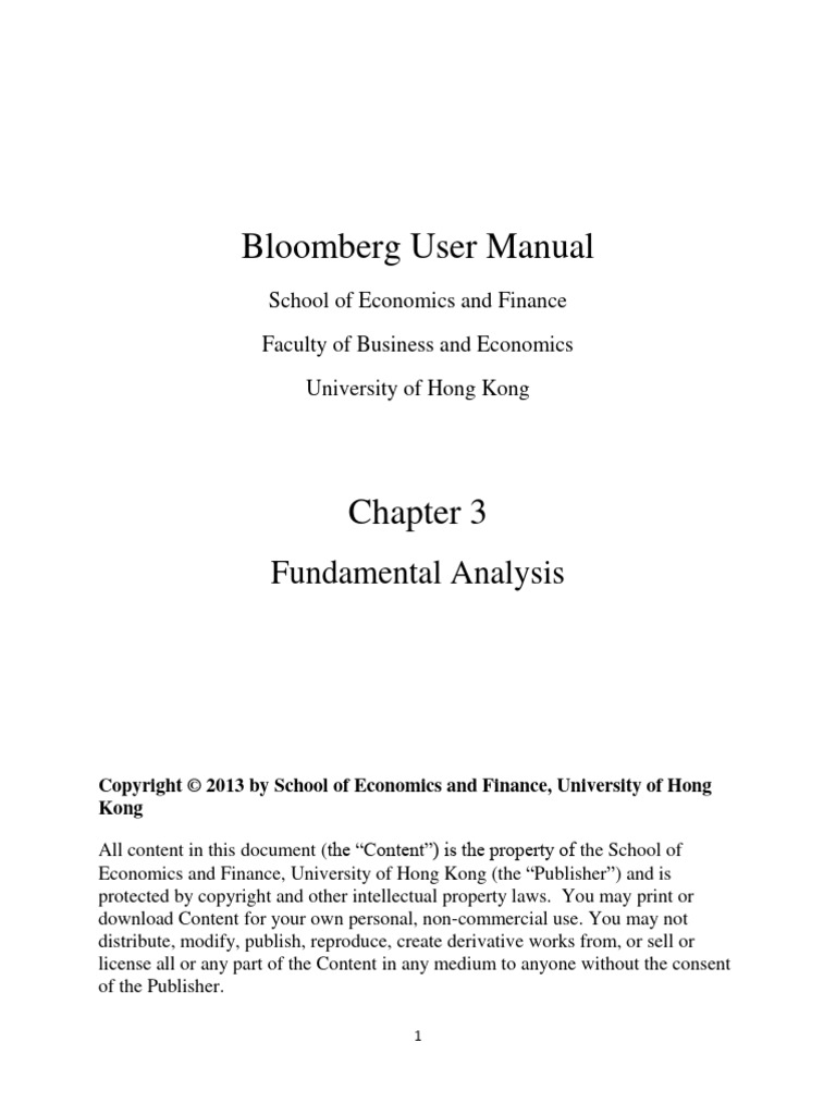 Bloomberg User Manual 3 | PDF | Financial Analyst | Dividend