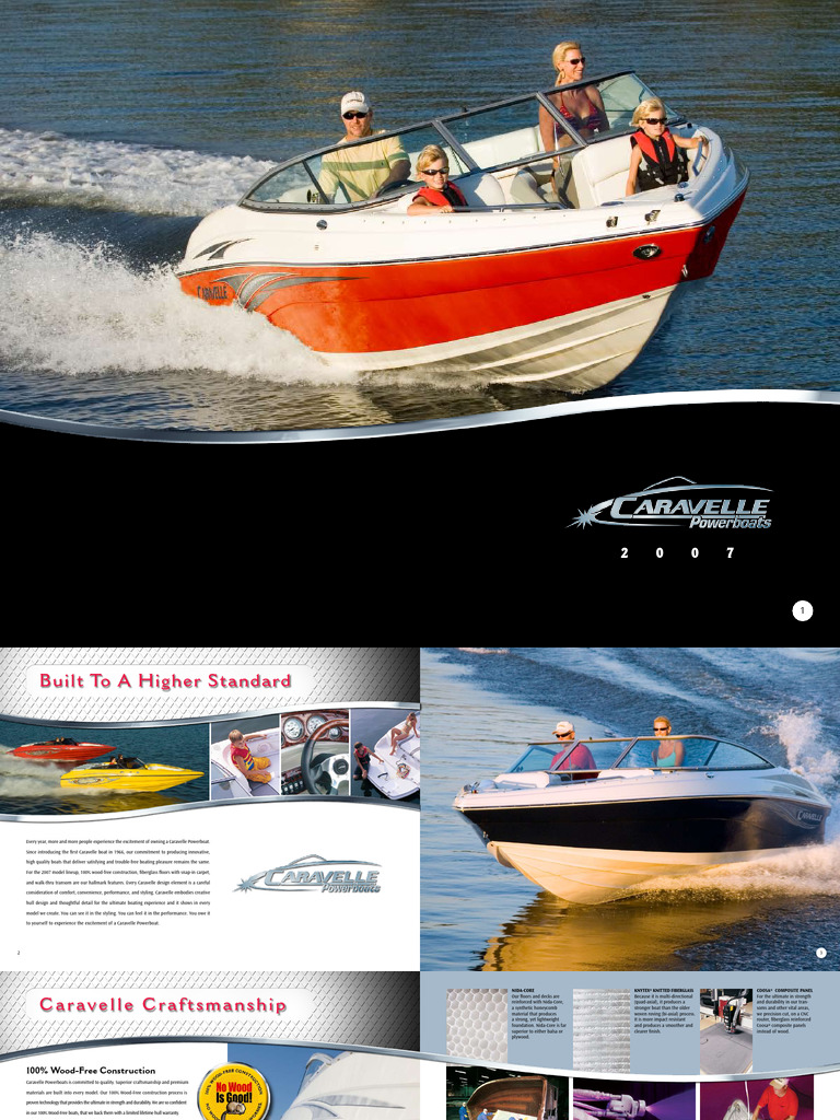 2007 Caravelle Boats Brochure | PDF | Boats | Hull (Watercraft)
