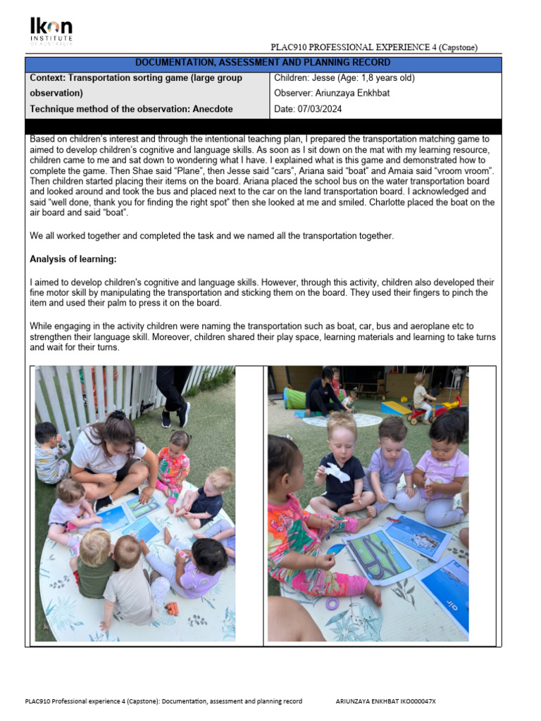 large group observation caps910 | PDF | Pedagogy | Learning