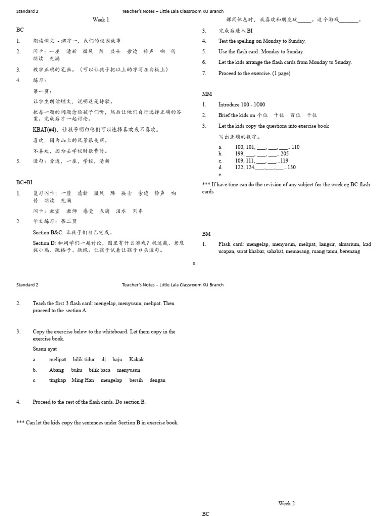 Teacher S Notes Standard 2 Pdf