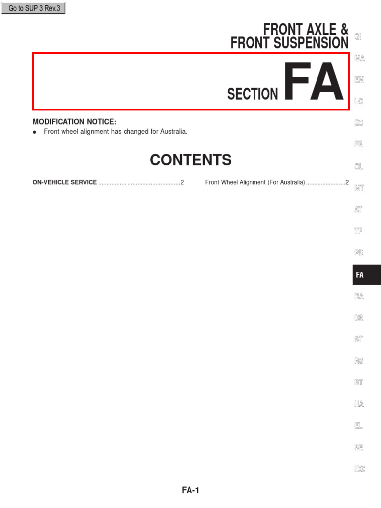 Front Axle & Front Suspension: Modification Notice | PDF ...